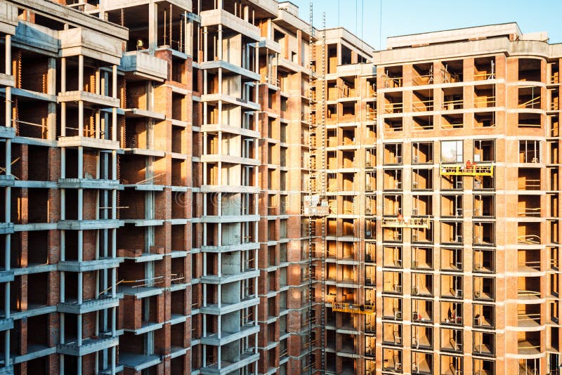 Construction of a High-rise Building. Construction Site in the City ...