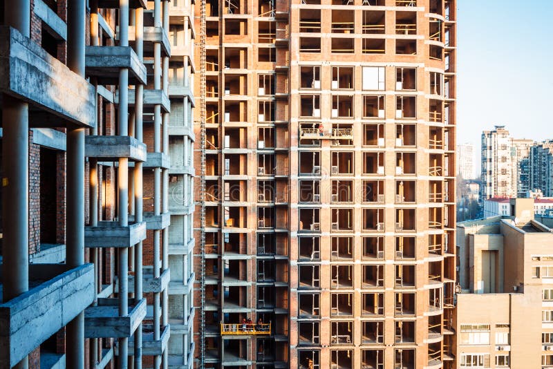 Construction of a High-rise Building. Construction Site in the City ...