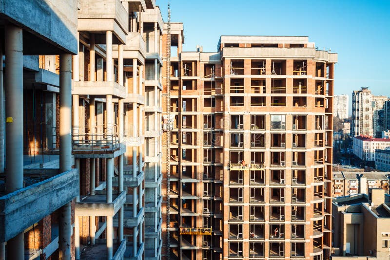 Construction of a High-rise Building. Construction Site in the City ...