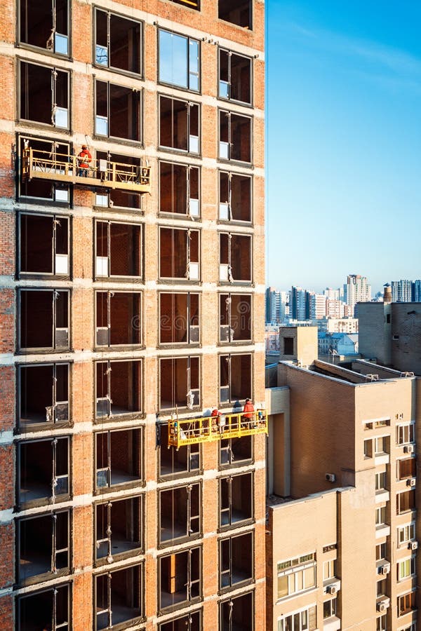 Construction of a High-rise Building. Construction Site in the City ...
