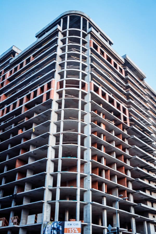Construction of a High-rise Building. Construction Site in the City ...