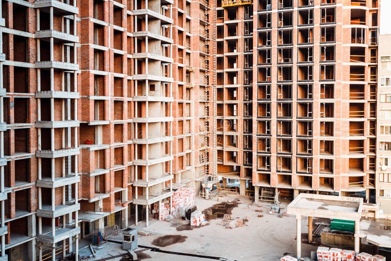 Construction of a High-rise Building. Construction Site in the City ...