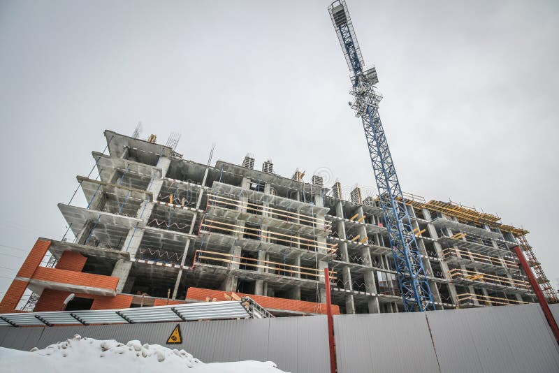 Construction of High-rise Building Stock Image - Image of architecture ...