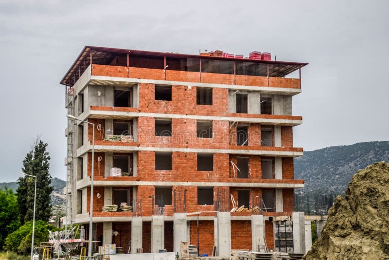 Construction of High Rise Residential Buildings Stock Image - Image of ...