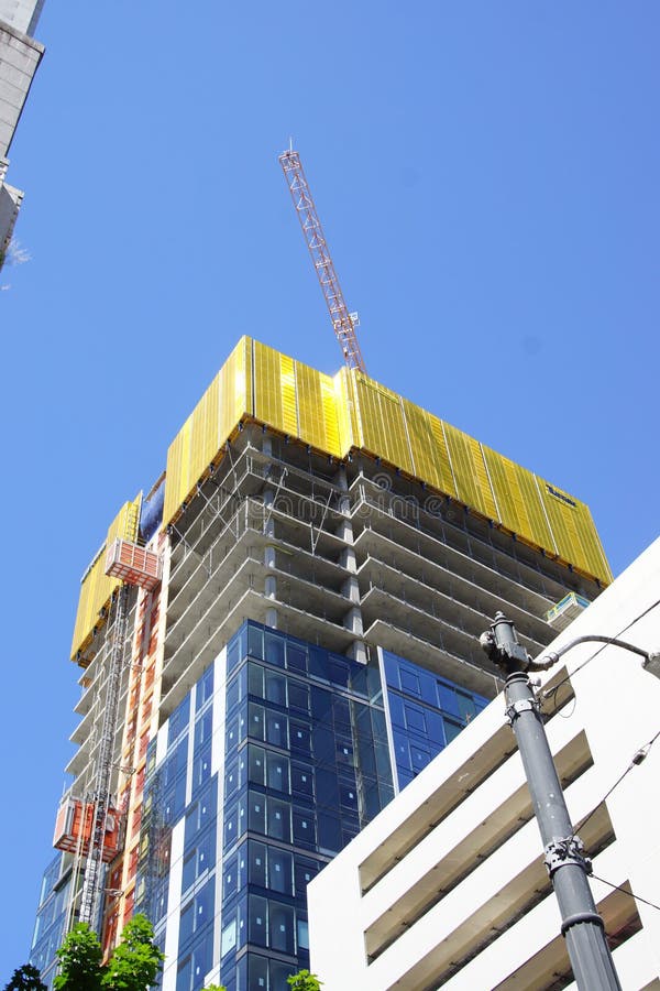 Construction of a High Rise Stock Photo - Image of building, downtown ...