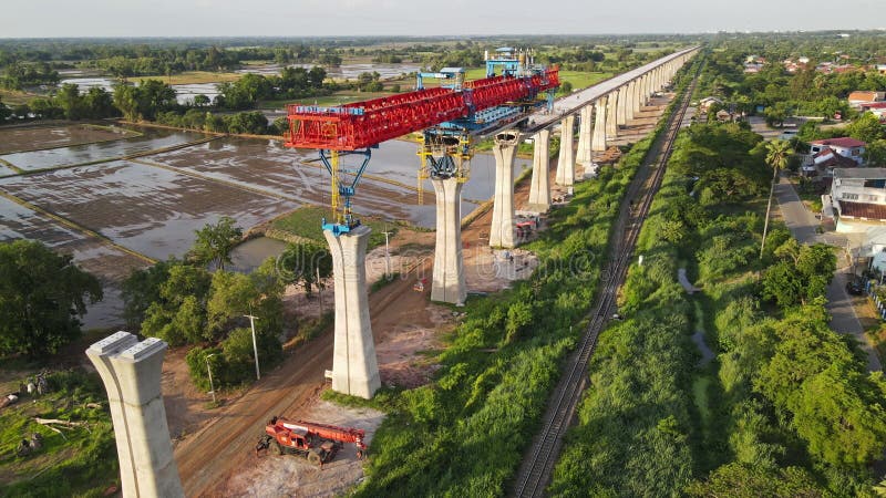 Construction of a High-speed Elevated Railway Using Cranes for the ...