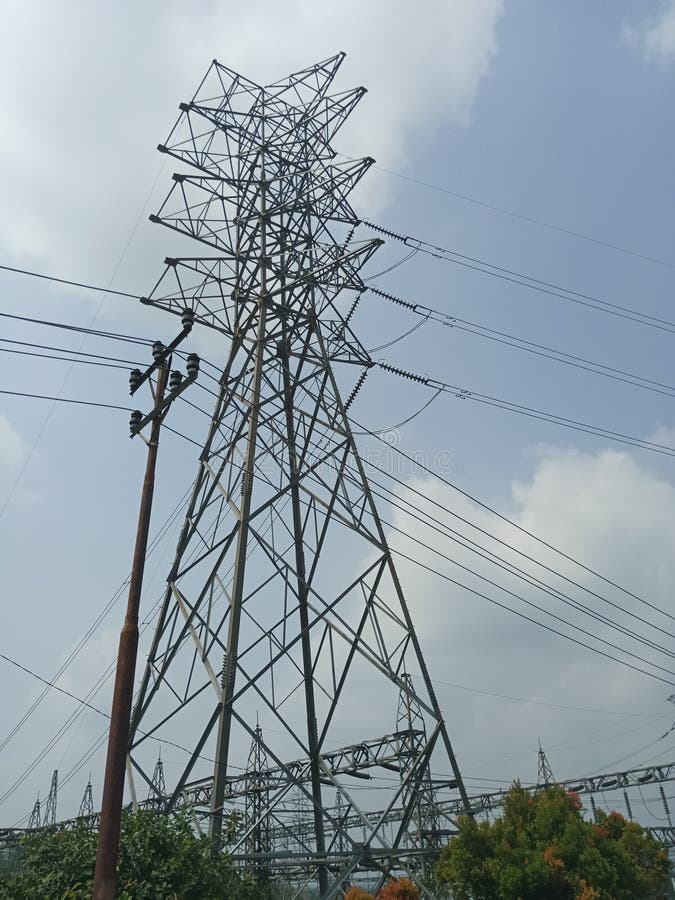 Construction of High Voltage Electrical Networks Stock Image - Image of ...