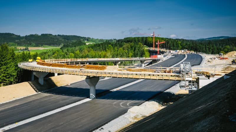 Construction of a highway stock photo. Image of highway - 123296206