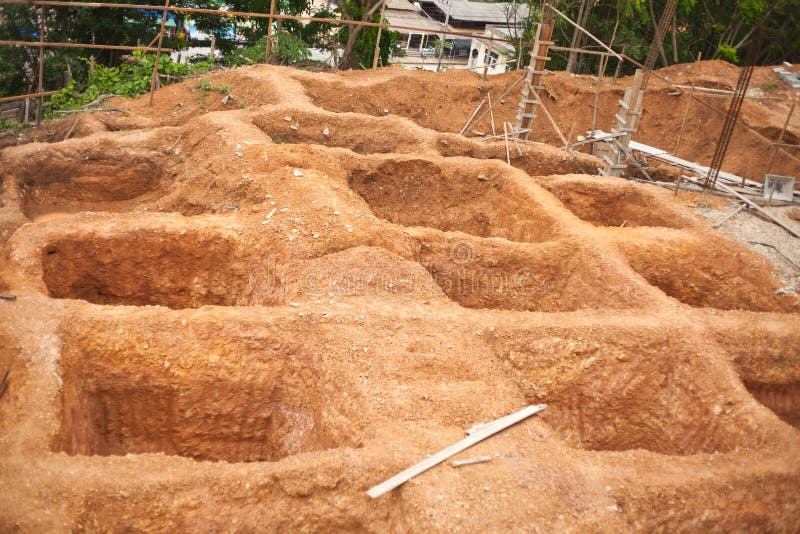 Earthworks Civil Building Foundations Editorial Stock Image - Image of ...