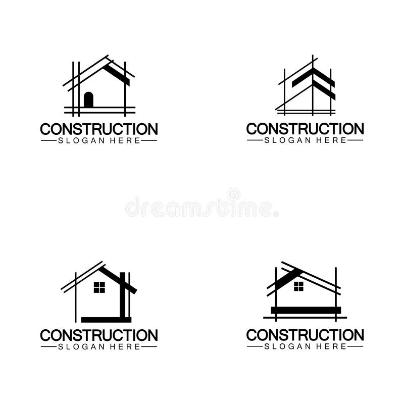 Construction, Home Repair, and Building Concept Logo Design, Home ...