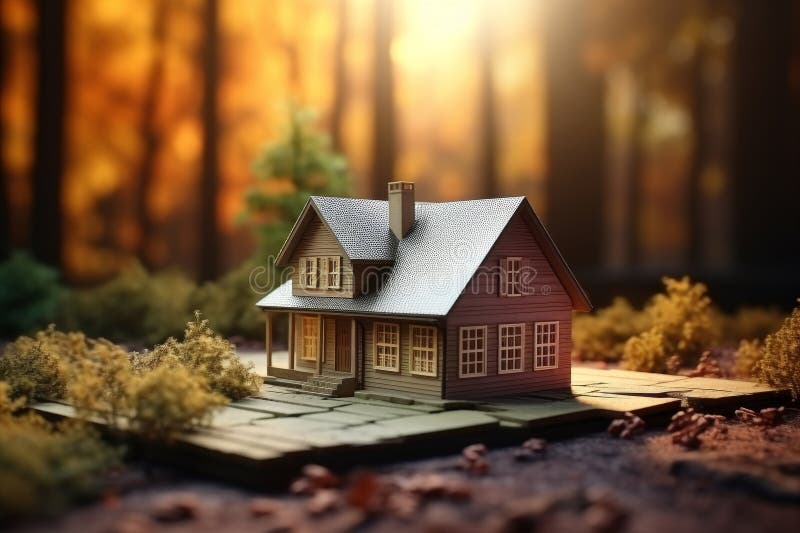 Construction of House on Blueprints - Building Project and Architecture ...