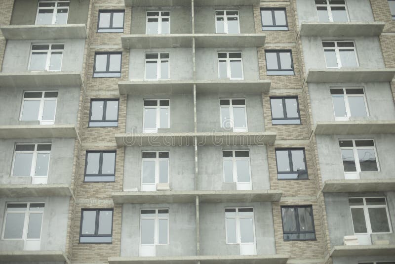 Construction of House. Concrete Panel Stock Image - Image of industrial ...