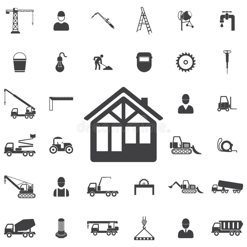 Construction house icon. stock illustration. Illustration of internet ...