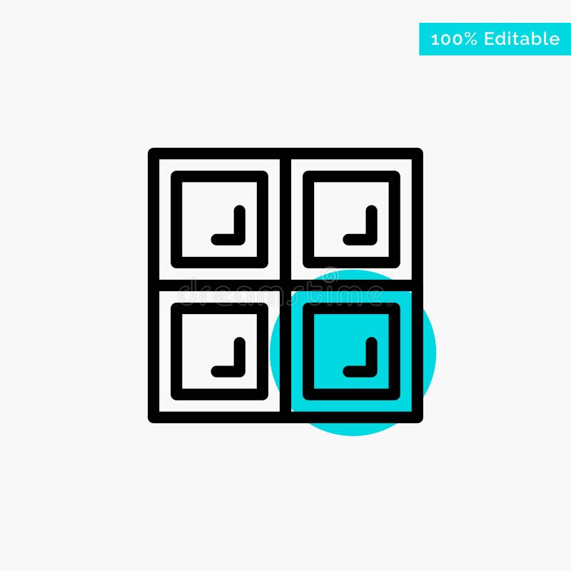 Construction, House, Window Turquoise Highlight Circle Point Vector ...