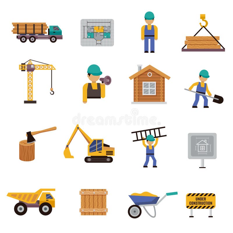 Construction Icon Flat stock vector. Illustration of internet - 50173817
