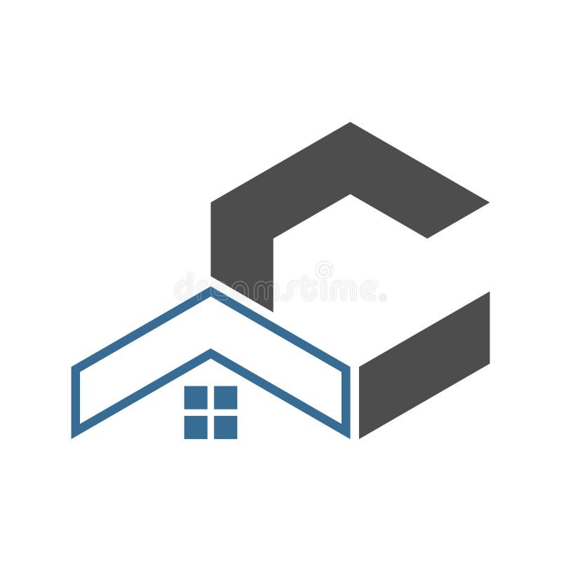 Construction Icon Logo Design Stock Illustration - Illustration of roof ...