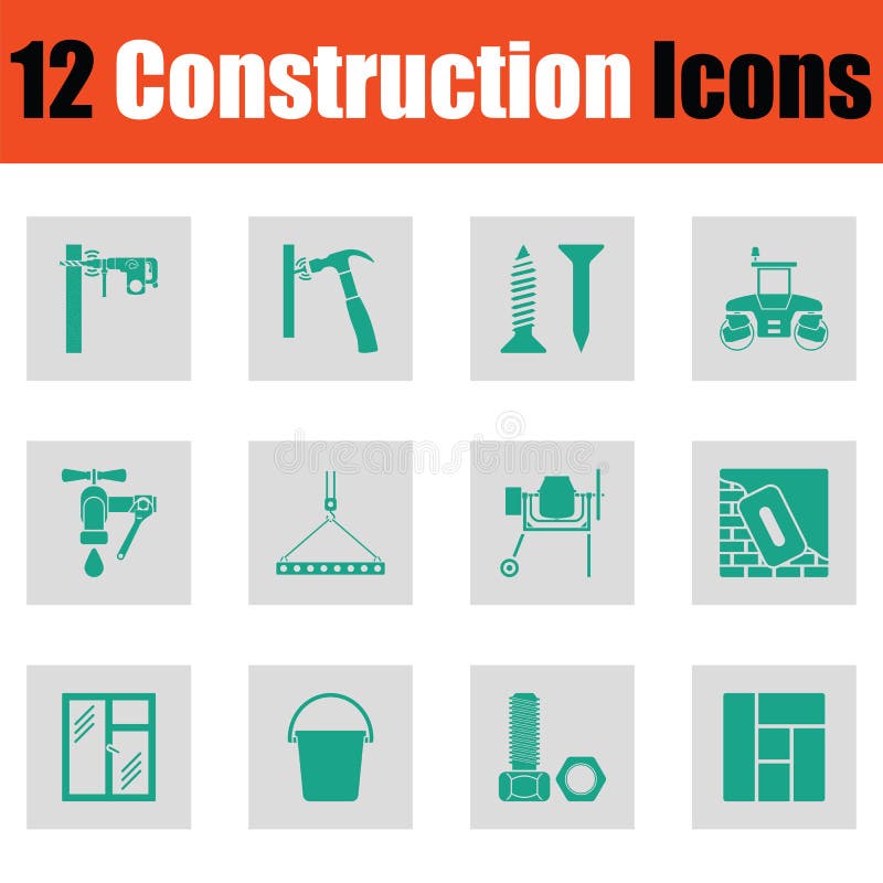 Construction icon set stock vector. Illustration of faucet - 93950667