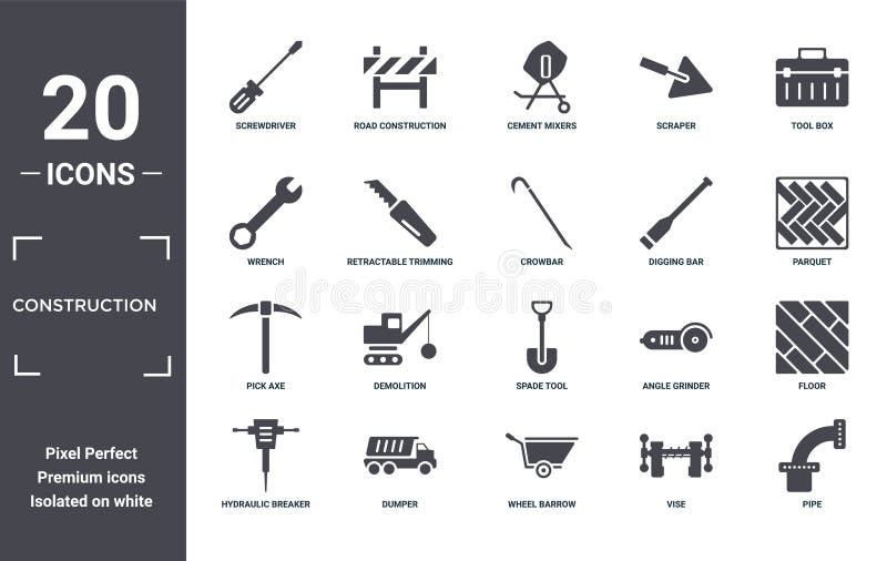 Construction Icon Set. Include Creative Elements As Screwdriver, Tool ...
