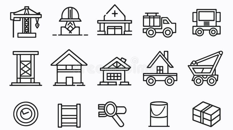 Professional Construction Icon Set for Projects, Renovations, and ...