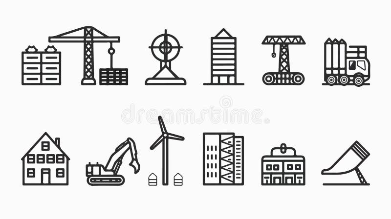 Professional Construction Icon Set for Projects, Renovations, and ...