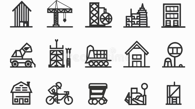 Professional Construction Icon Set for Projects, Renovations, and ...