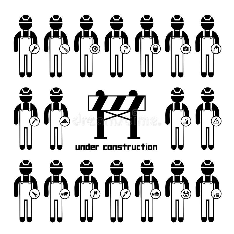 Construction team icon stock vector. Illustration of loaders - 51291542