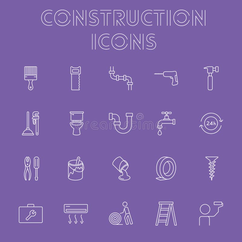 Construction Icon Set Stock Illustrations – 282,561 Construction Icon ...
