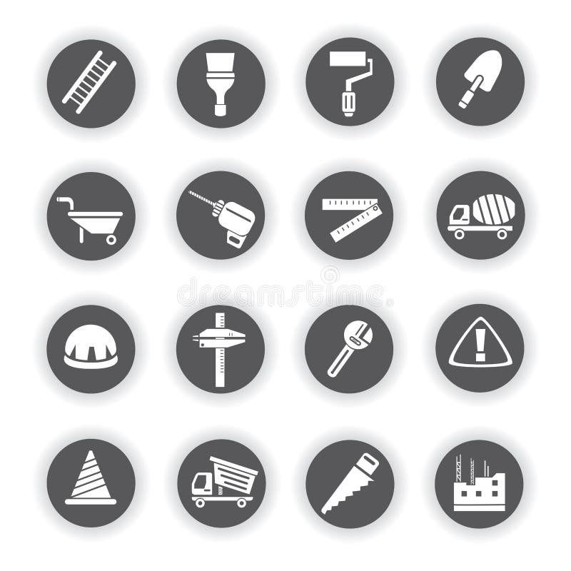 Construction Safety Symbols Stock Vector - Illustration of safety, icon ...
