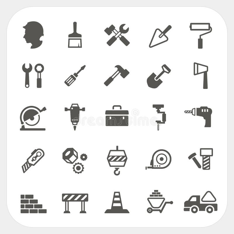 Construction Icons set stock vector. Illustration of icons - 35306193