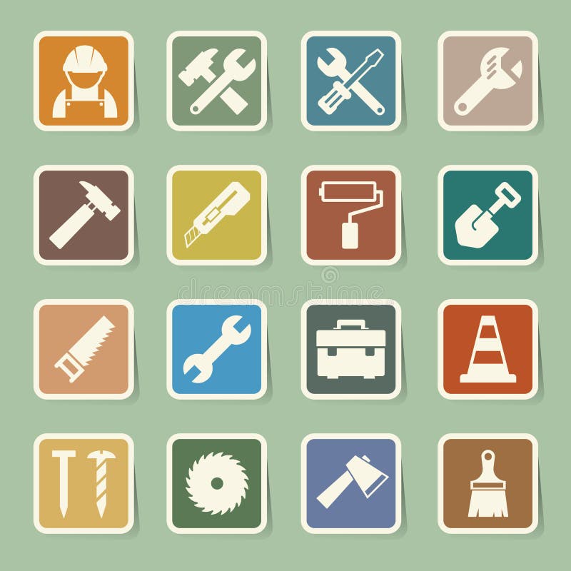 Construction Icons set stock vector. Illustration of icons - 35306193