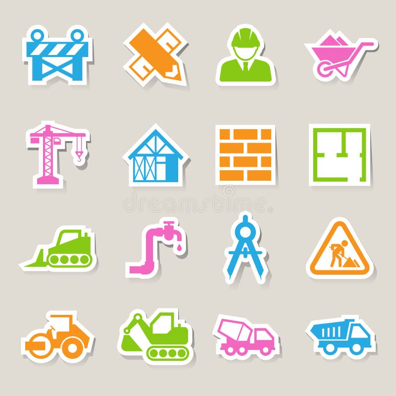 Construction Icons set stock vector. Illustration of icons - 35306193