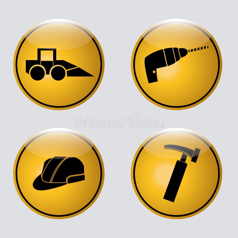 Construction icons stock illustration. Illustration of construction ...