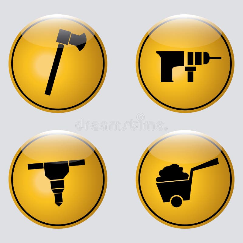 Construction icons stock illustration. Illustration of gradient - 44477131