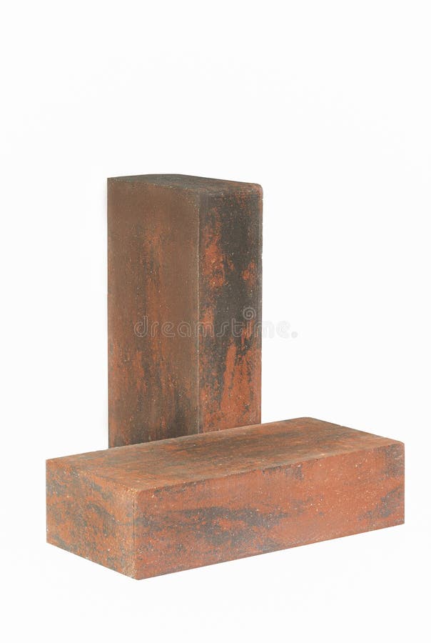 Construction Ideas. Straight Pair of Dark Red Bricks for Build ...