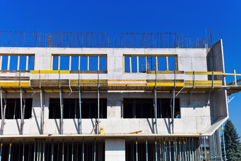 Construction of an Industrial Building Stock Photo - Image of trade ...