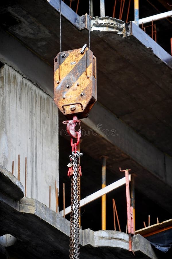 Construction Industrial Hook Stock Photo - Image of cargo, background ...