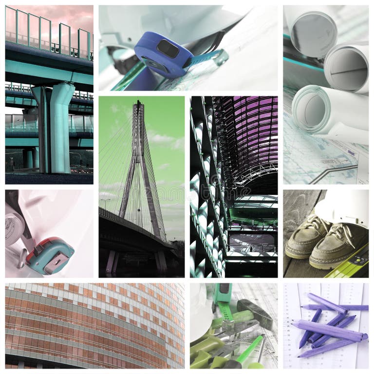 Construction Industry - Collage Stock Image - Image of shoes, building ...