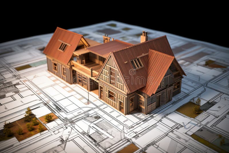 Construction Industry Concept Building House and Project Plans Stock ...