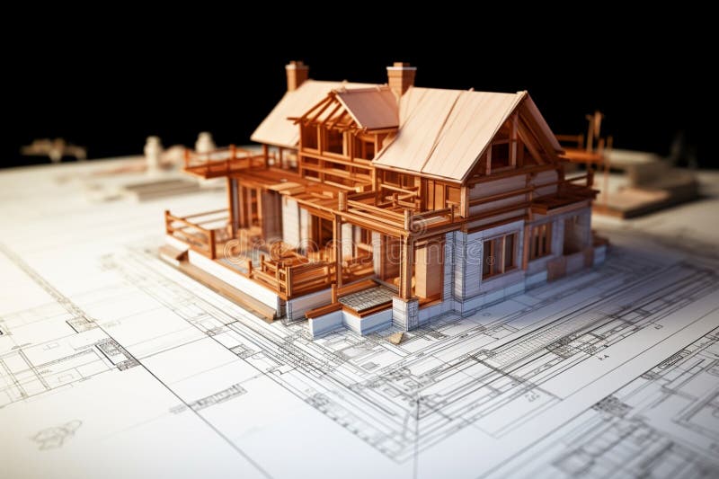 Construction Industry Concept Building House and Project Plans Stock ...