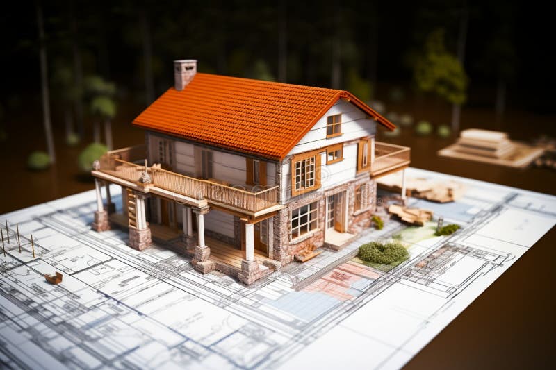 Construction Industry Concept Building House and Project Plans Stock ...