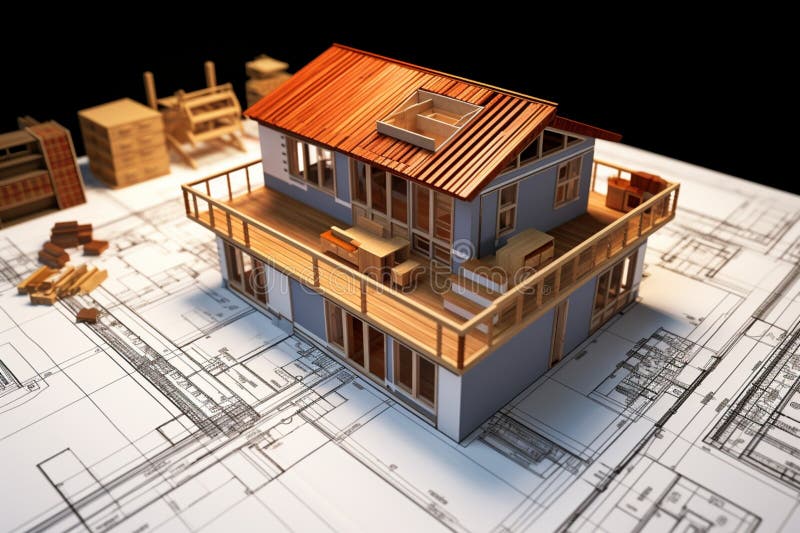 Construction Industry Concept Building House and Project Plans Stock ...