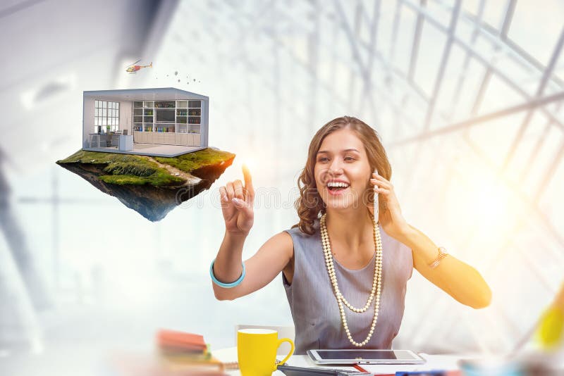 Construction Industry Concept . Mixed Media Stock Image - Image of ...