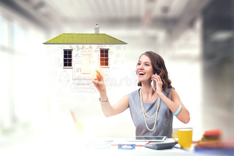 Construction Industry Concept . Mixed Media Stock Photo - Image of ...