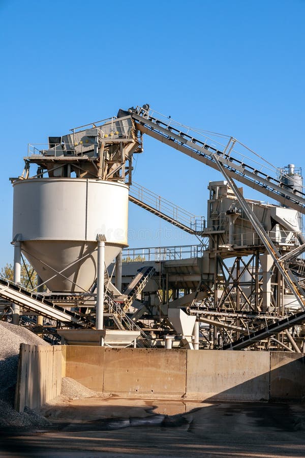 Construction Industry Concrete Plant Stock Photo - Image of pipework ...