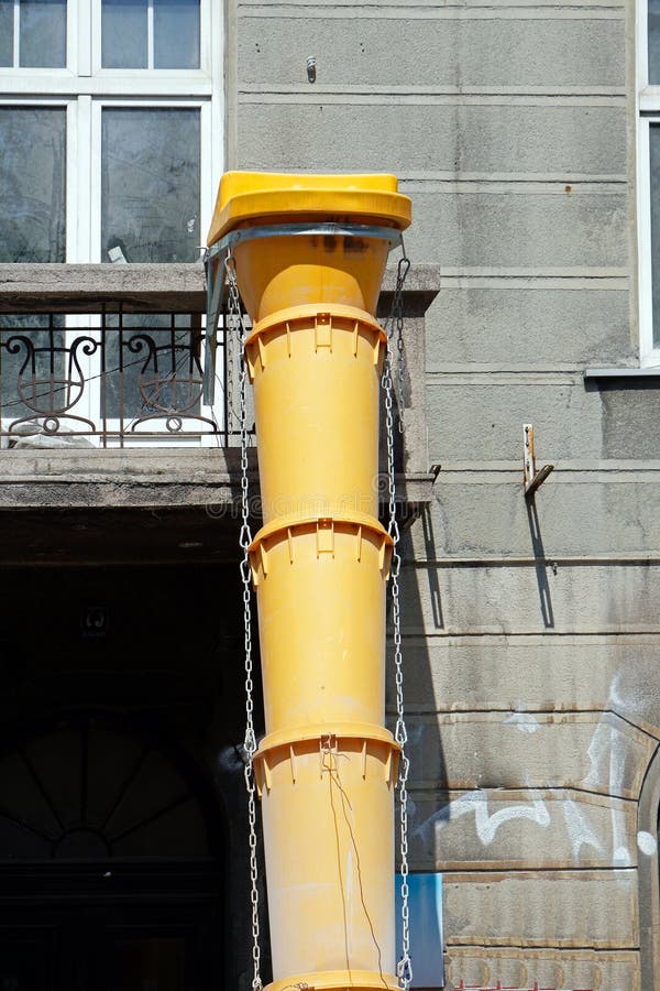 Debris Chute Construction Site Stock Photo - Image of industry, trough ...