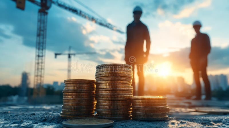 Construction Industry Finance and Investment Stock Illustration ...