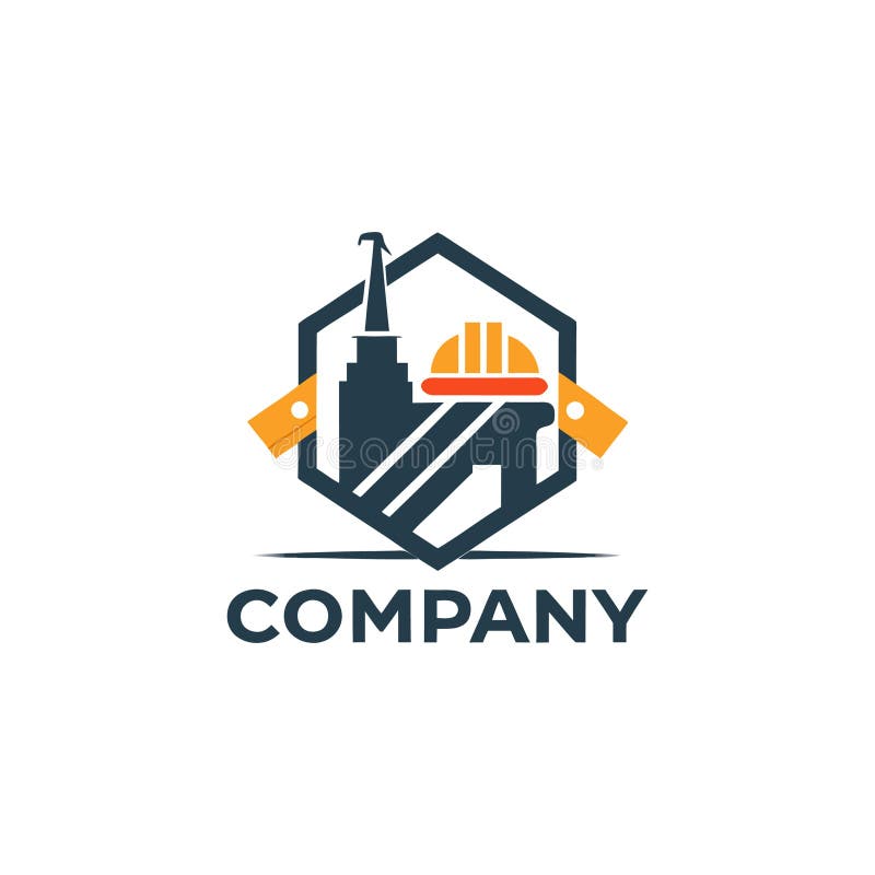 Construction Industry Logo Template Featuring Industry Elements Stock ...