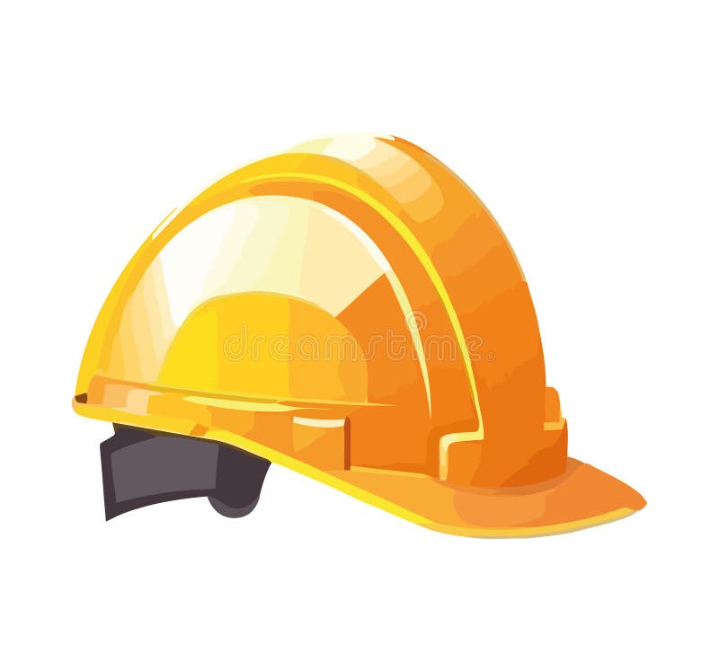Construction Industry Yellow Helmet Safety Stock Vector - Illustration ...