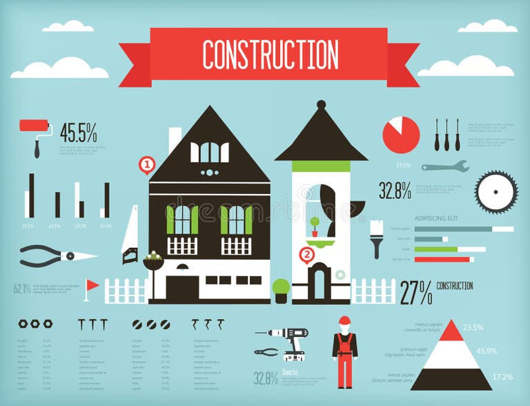 Infographic Construction Roof Stock Illustrations – 1,392 Infographic ...