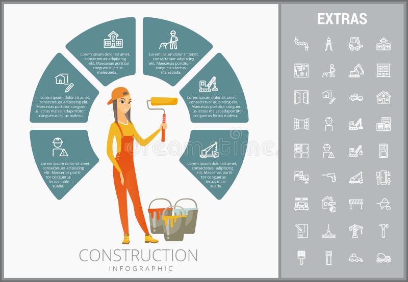 Construction Infographic Template and Elements. Stock Vector ...